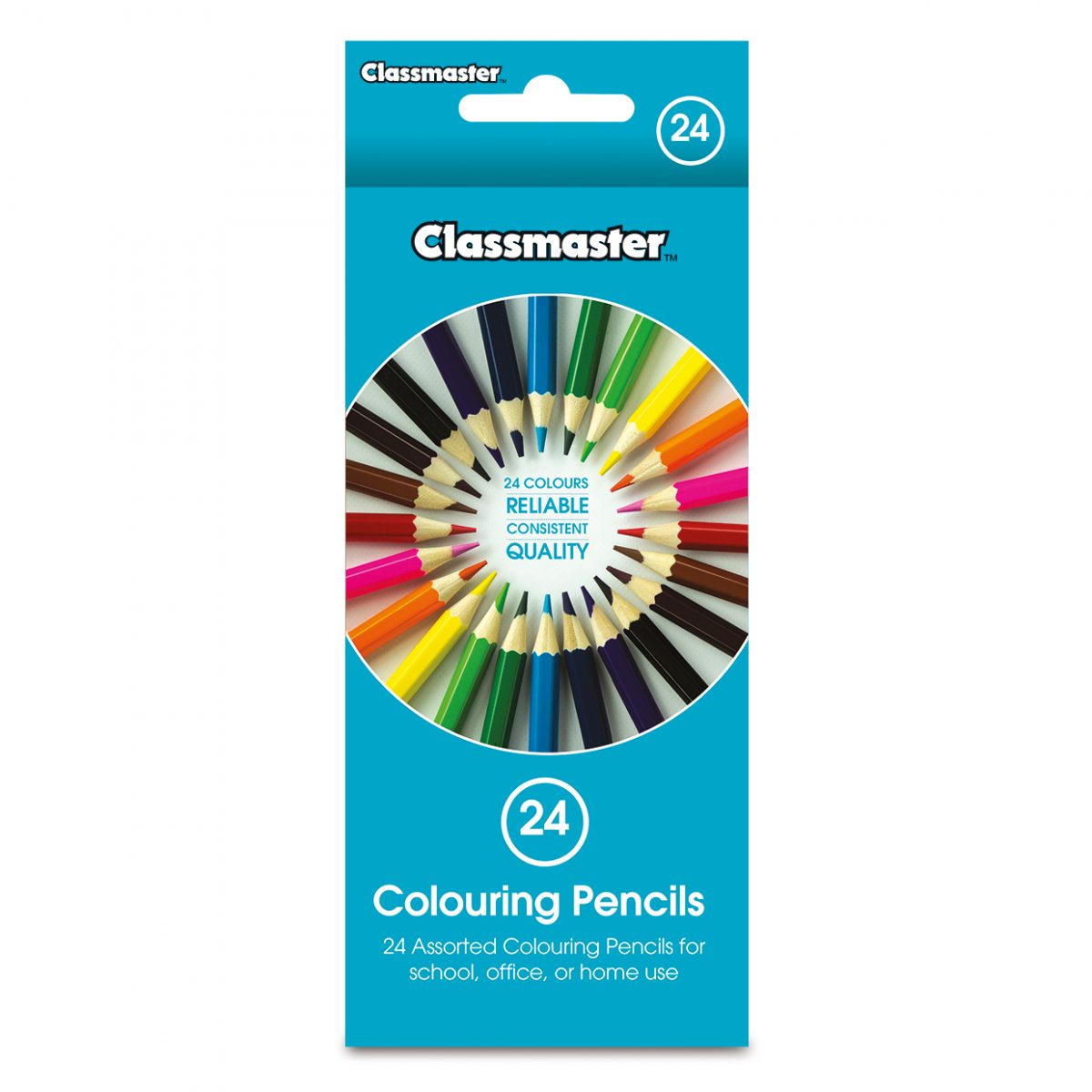 Pack of 24 Colouring Pencils, Assorted Colours - Eastpoint