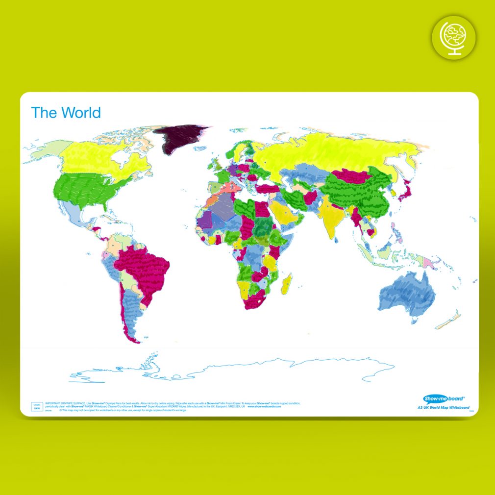 A3 UK and World Drywipe Boards, Small Pack – Eastpoint Global Ltd